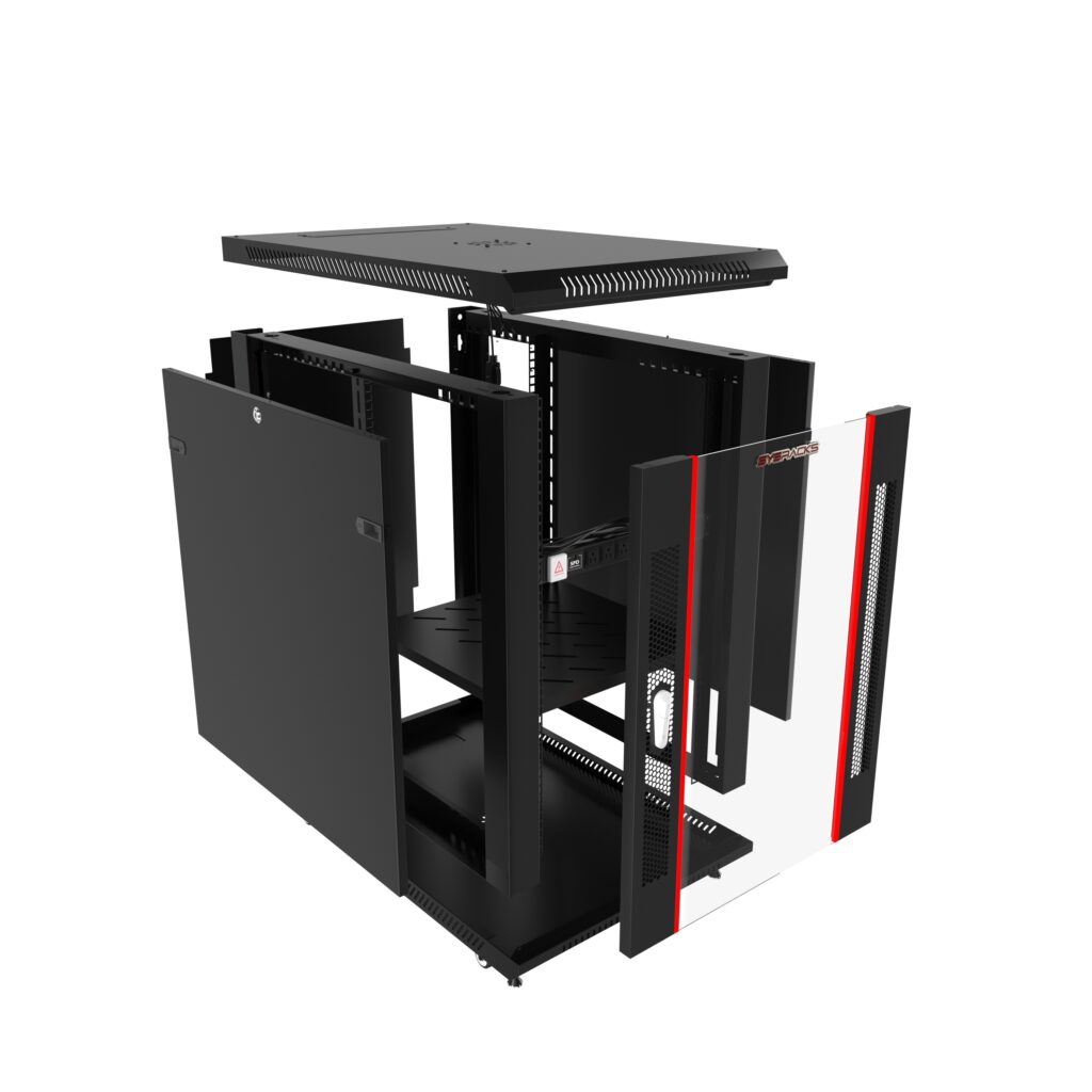 15U 35" Depth Mesh Server Rack for Under Desk Use SRW 15.900 — Sysracks