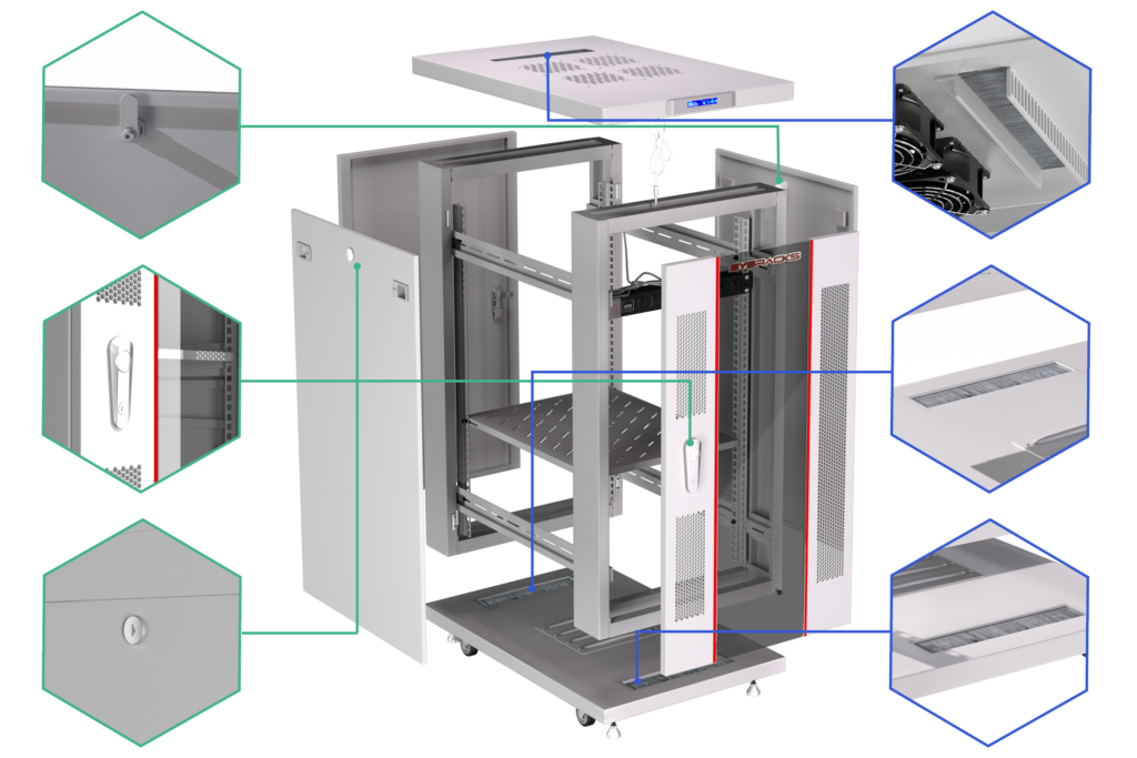 Free Standing Network Cabinets — Full Size Racks