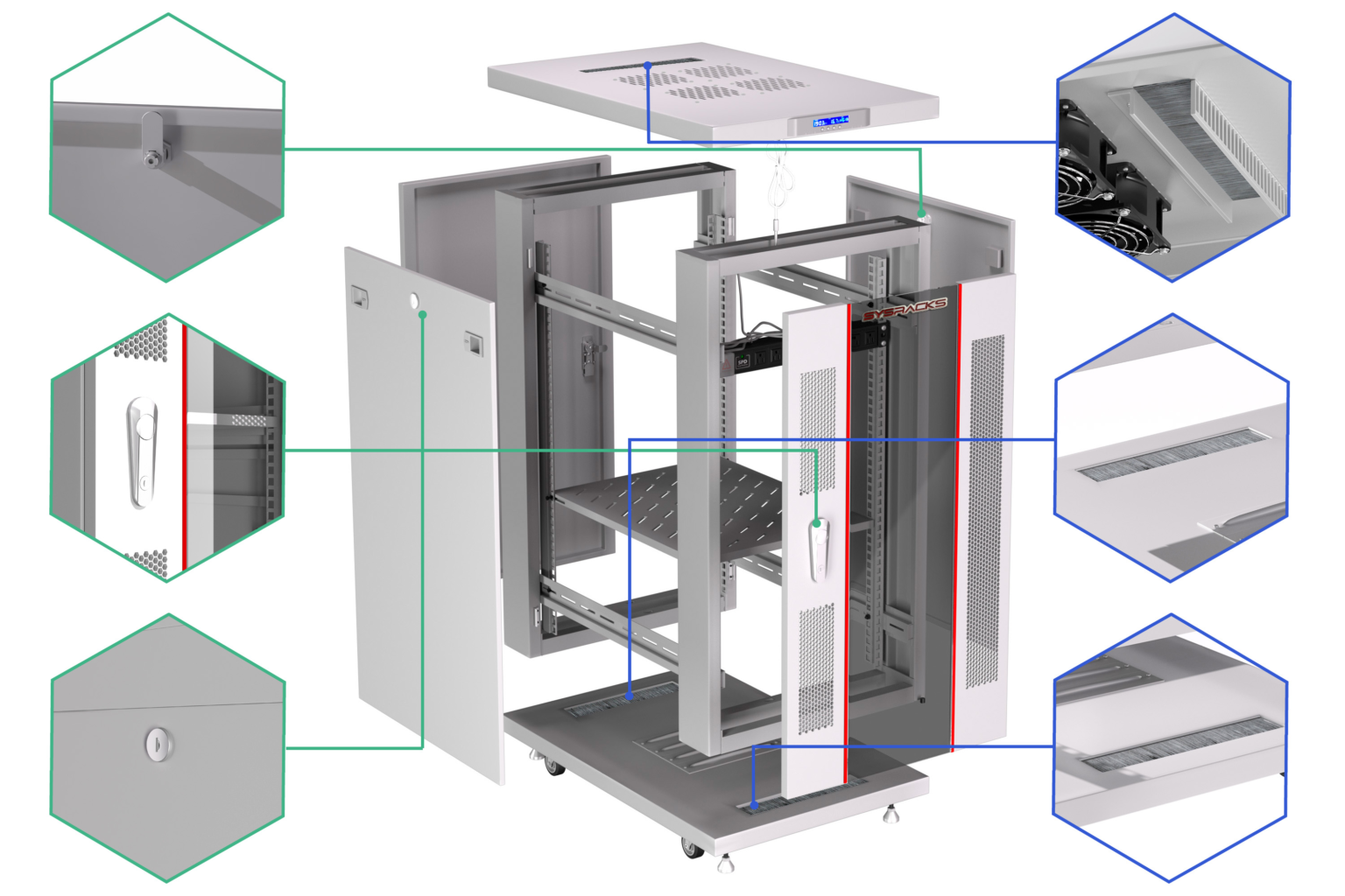 Free Standing Network Cabinets — Full Size Racks