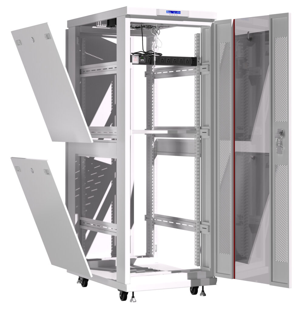 32U 35” Depth (24″x35″x66″) 19″ IT & Telecom Cabinet SYSRACKS SRF 32.6. ...