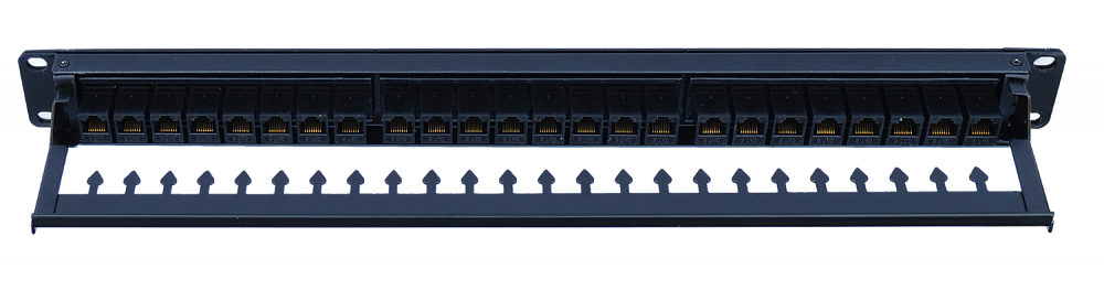 24 Port Cat6 Patch Panel 1U RJ45 UTP — Sysracks