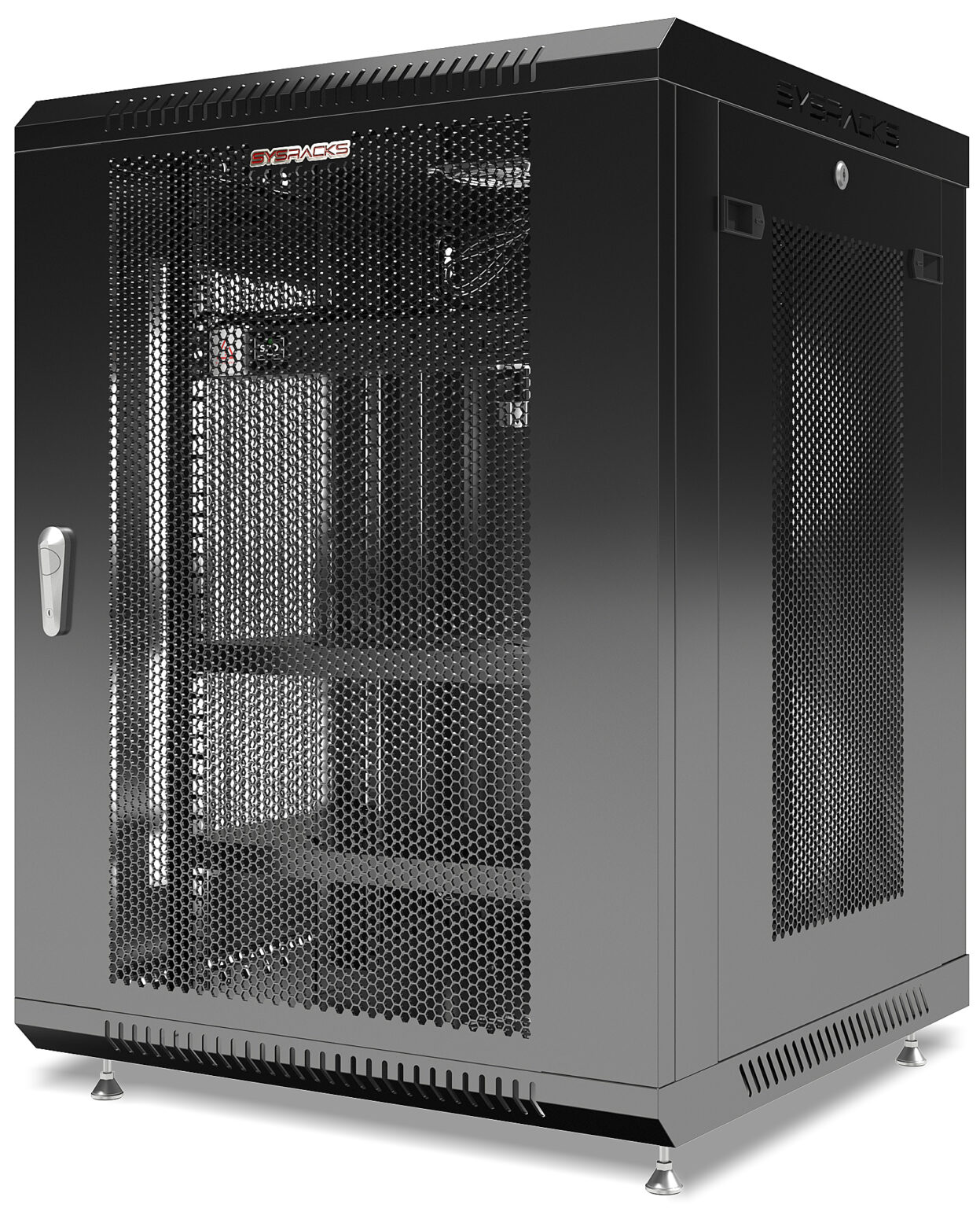 18U 24 inch rack for Wall Mount 19″ MESH Enclosure SYSRACKS SRW 18.600M ...