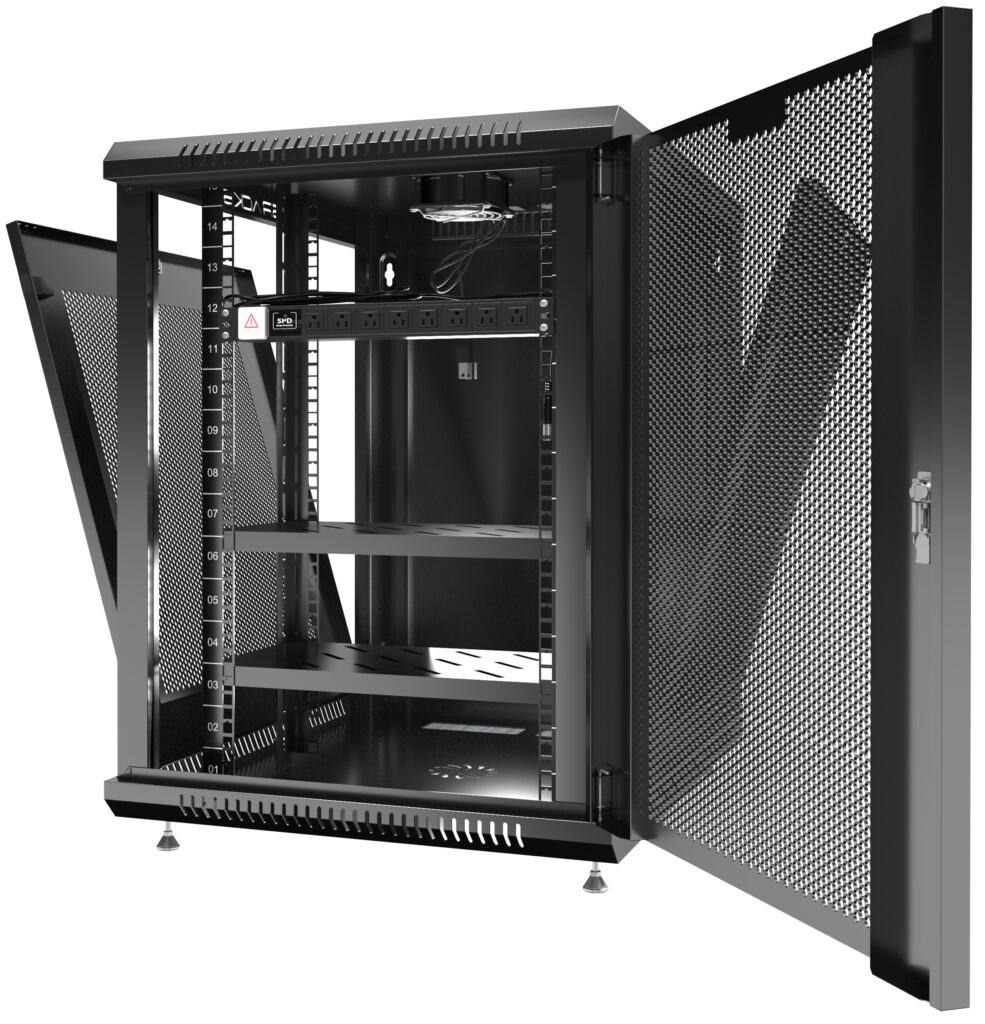 15U 35" Deep Mesh Server Rack for Under Desk Use — Sysracks