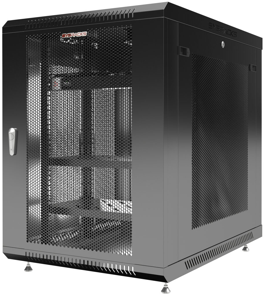 15U 35" Deep Mesh Server Rack for Under Desk Use — Sysracks