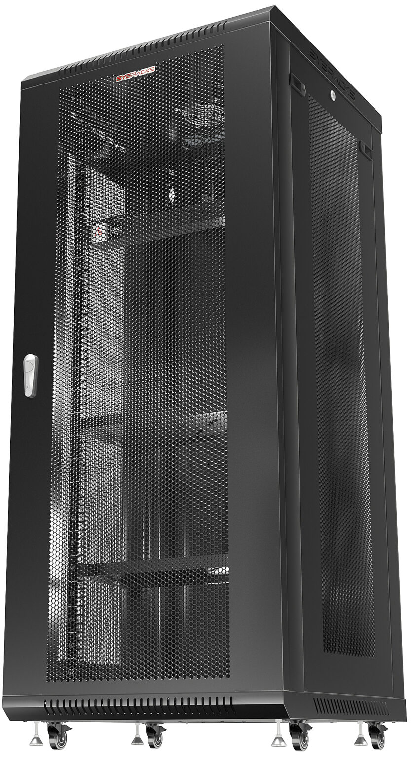 27U 24 inch rack for Wall Mount 19″ MESH Enclosure SYSRACKS SRW 27.600M ...
